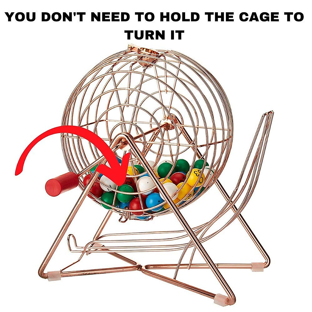 MR CHIPS 100 Finger Tip Shutter Slide Bingo Cards Plus Rose Gold Cage with Everlasting Balls and Master Board