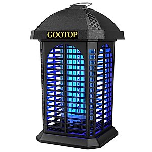 GOOTOP Bug Zapper Outdoor, Electric Mosquito Zapper, Fly Traps, Fly Zapper, Mosquito Killer Indoor 3 Prong Plug, 90-130V, ABS Plastic Outer
