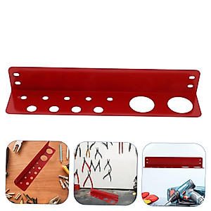 SOESFOUFU Storage Hanging Board Tools Workshop Storage Rack Garage Organization Holder Shelf for Garage Tool Garage Tool Shelf Wall Mount Drill Hanger Hardware Storage Rack Steel Red