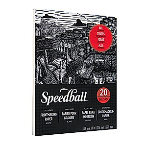 Speedball Printmaking Paper Pad, 8.5" x 11", White