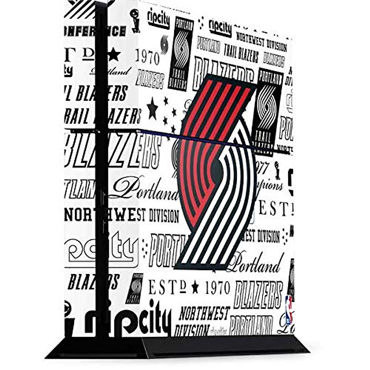 Skinit Decal Gaming Skin for PS4 Console - Officially Licensed NBA Portland Trail Blazers Historic Blast Design