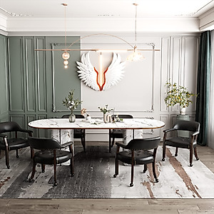 JESONVID Dining Chair with Casters, Captain's Chairs with Rollers Dinette Sets Poker Chairs with Wheels Kitchen Table Rolling Chairs High Back Chair On Caster(Black 318BK)