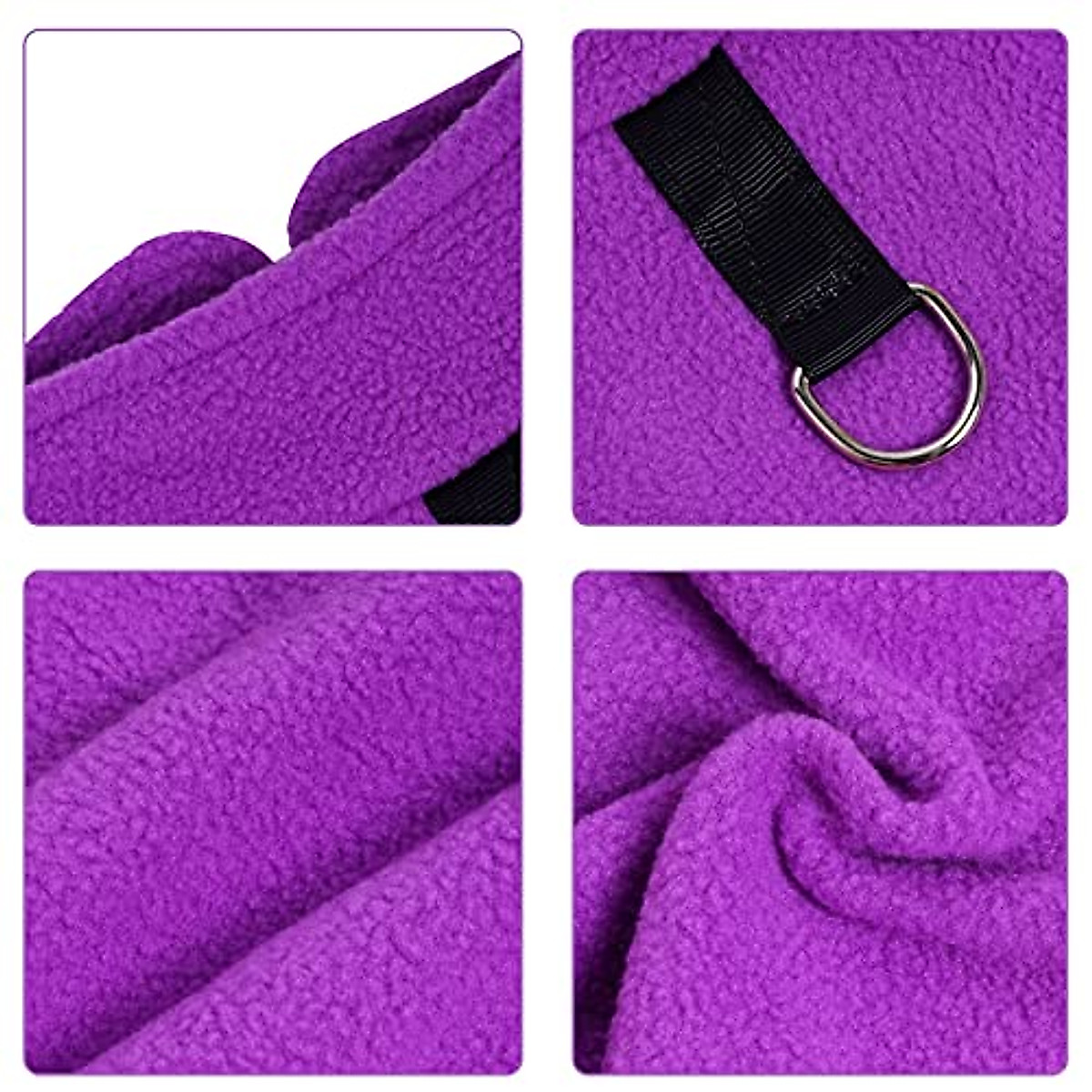 4pcs Dog Vest Sweater Pet Cold Weather Pullover Polar Fleece Winter Puppy Shirt Warm Clothes with Leash Ring for Small Pets Cats Dogs (Medium, Blue Purple Red Rose)