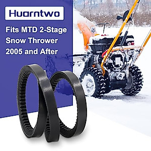 Huarntwo 2PCS 954-04050 754-04050 Snow Thrower Auger Drive Belt for MTD(1/2" x 35")