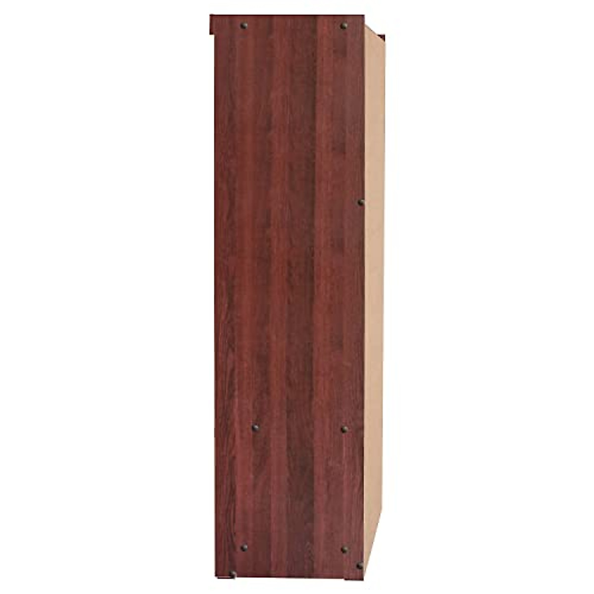 Better Home Products Modern Wood Double Sliding Door Wardrobe Mahogany
