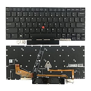 GinTai Laptops Backlit US Keyboard Replacement for Lenovo Thinkpad X1 Carbon 2021 X1C SN20Z77360-B P/N PK131U81B00