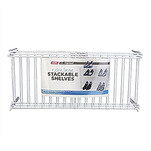 Grayline 40186, Extra Large Triple Stackable Shelves, White