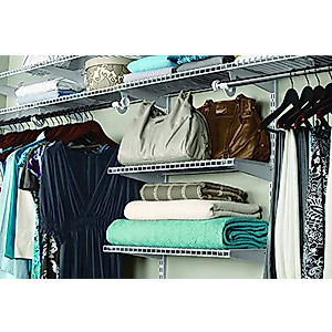 Rubbermaid Closet Fasttrack 4 to 8 Ft. Adjustable Wire Shelf Kit, White