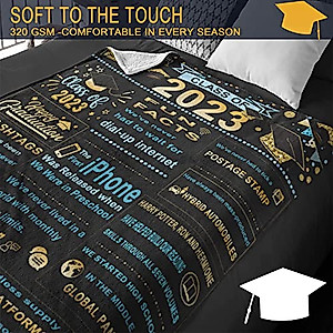Shanfeirui Graduation Gifts, Graduation Gifts for Her, Graduation Gifts for Him, Graduation 2023, 2023 Graduation Blanket, 2023 Graduation Gifts, Graduation Gift Throw Blankets 50" × 60"