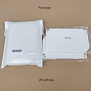 ePizdiz Foldable Plastic Floating Shelf Stick on Wall for Kitchen Bathroom Any Place Extra Storage Needed Wall Mounted Bedside Shelves(2pcs,7inches)