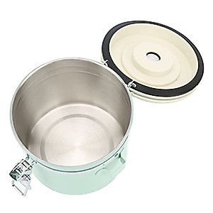 Yctze Coffee Canister, Food Grade Stainless Steel Canister Airtight Coffee Bean Container with Scoop Date Wheel for Tea Nuts Beans Tea Flour Oatmeal (1.2L)