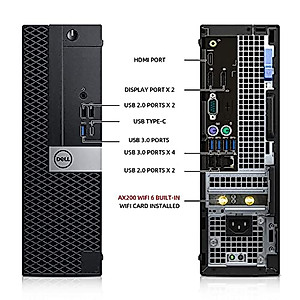 Dell OptiPlex 7050 Desktop Computers PC,Intel Core i7-6700 3.4GHz,16GB Ram 512GB M.2 NVMe SSD+2TB HDD,Intel AX200 Built-in WiFi 6,Bluetooth 5.2, HDMI,Refurbished Computer,Windows 10 Pro (Renewed)
