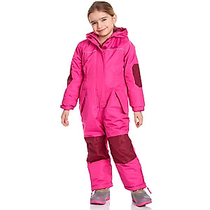 Wippette Baby Girls’ Snowsuit – Waterproof Insulated Fleece Lined Pram Snowmobile Ski Suit Coveralls (18M-6X), Size 5/6, Pink