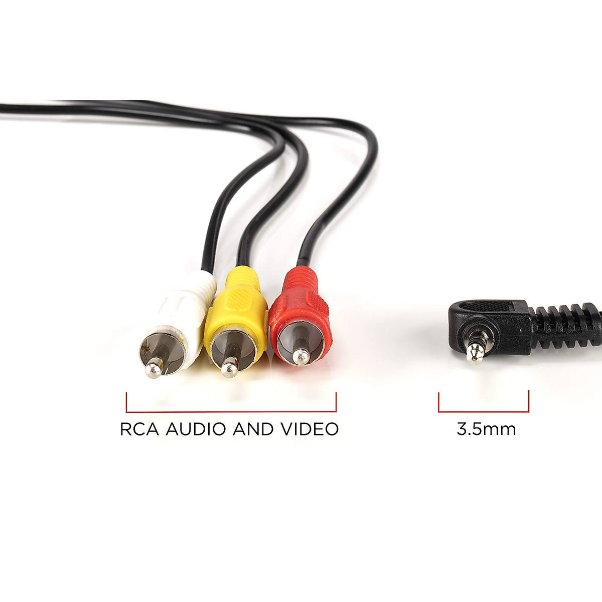 THE CIMPLE CO 3.5mm Male Jack to RCA Male Video and Audio Cable - Compatible with Roku and Tivo - NOT for Cameras - Composite Video Cable Connector (Red White Yellow) - 6 Feet