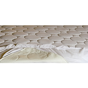 Quilted Fitted Waterproof Mattress Pad Cover - Topper, Stretches up to 18 Inches Deep, Full Size, by Assure Sleep by L’cozee