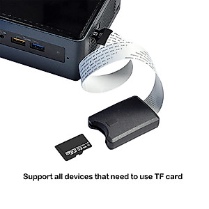 ASHATA Mini SD to Mini SD Card Extension Cable Adapter Flexible Extender with Case, TF to TF Extender Cable for 3D Printer/Car/GPS/Camera/DVD/DVR/LED Display Board (60CM)