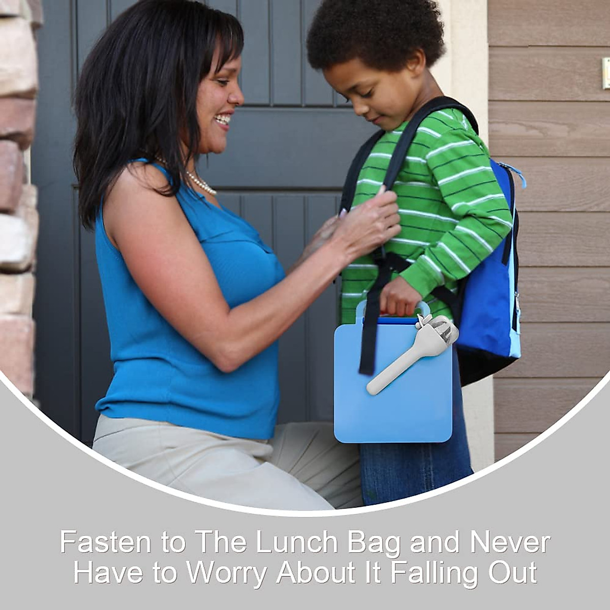 Sophico Travel Utensils Set for Camping and Kids Lunch Box, Stainless Steel Fork and Spoon, Knife Silverware Flatware Sets with Silicone Case - Portable & Leak-proof, Dishwasher Safe (Grey, 1 Set)