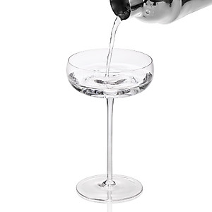 Coloch 4 Pack Cocktail Coupe Glasses with Stem, 7oz Crystal Tall Martini Glasses Vintage Champagne Coupe Glassware for Cocktail, Martini, Margarita, Champagne, Party, Catering, Wedding