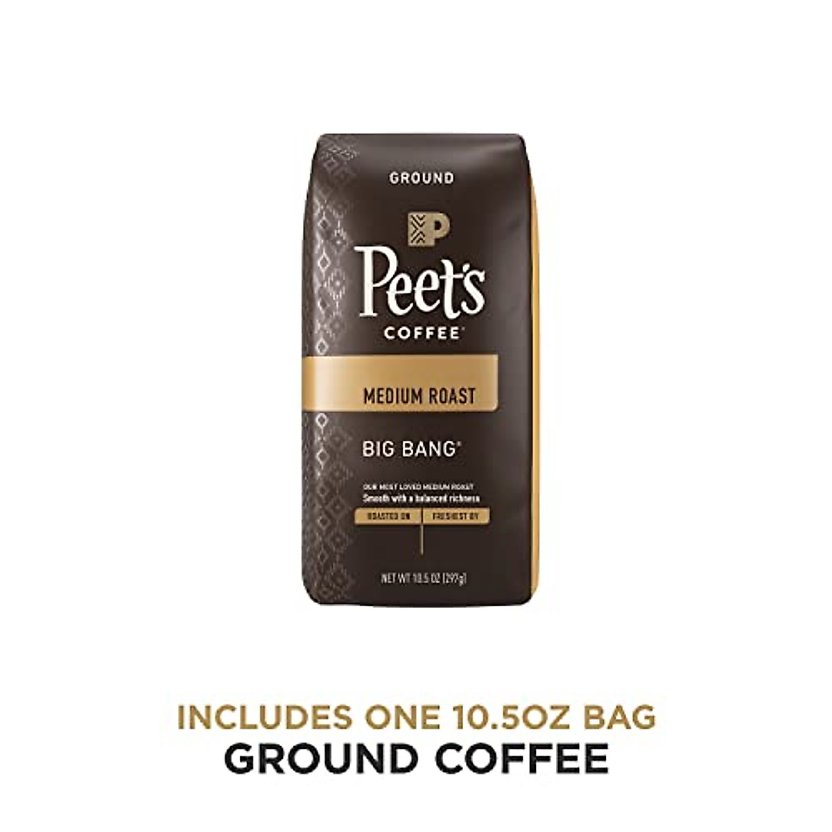 Peet's Coffee, Medium Roast Ground Coffee - Big Bang 10.5 Ounce Bag