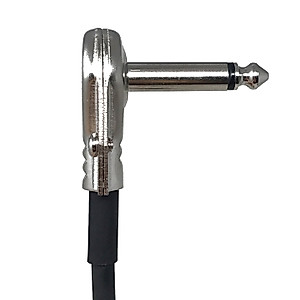 Tetra-Teknica PC-P-06 Low-Profile Right Angle Guitar Patch Cable, 6 inch, Pancake Style TS Connector, 6 per Pack