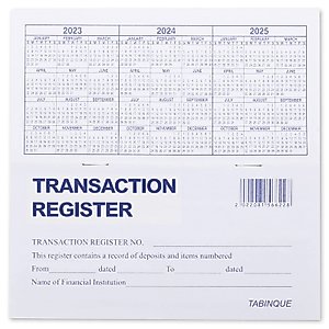 6PCS Check Registers for Personal Checkbook, Easy to Read Checkbook Register