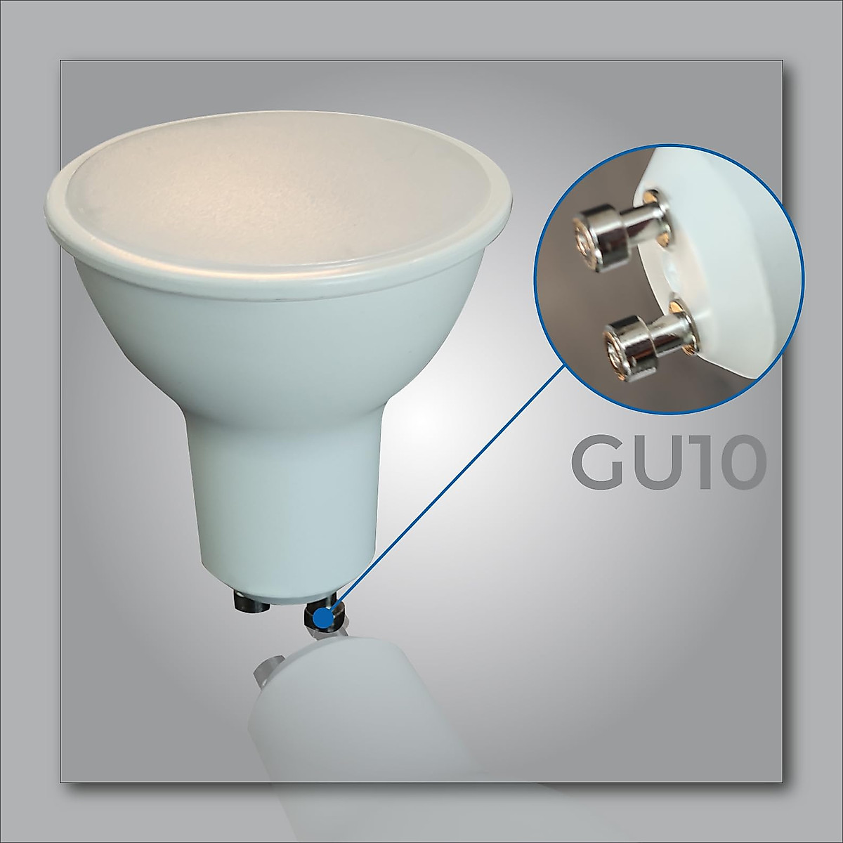 6 Pack GU10 LED Bulb 9W 800 Lumens, 5000K Daylight Bright White, 110V Spotlight (60W Incandescent Replacement)