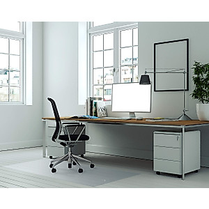 Amazon Basics Rectangular Polycarbonate Office Chair Mat for Hard Floors - 30 x 47-Inch, Clear