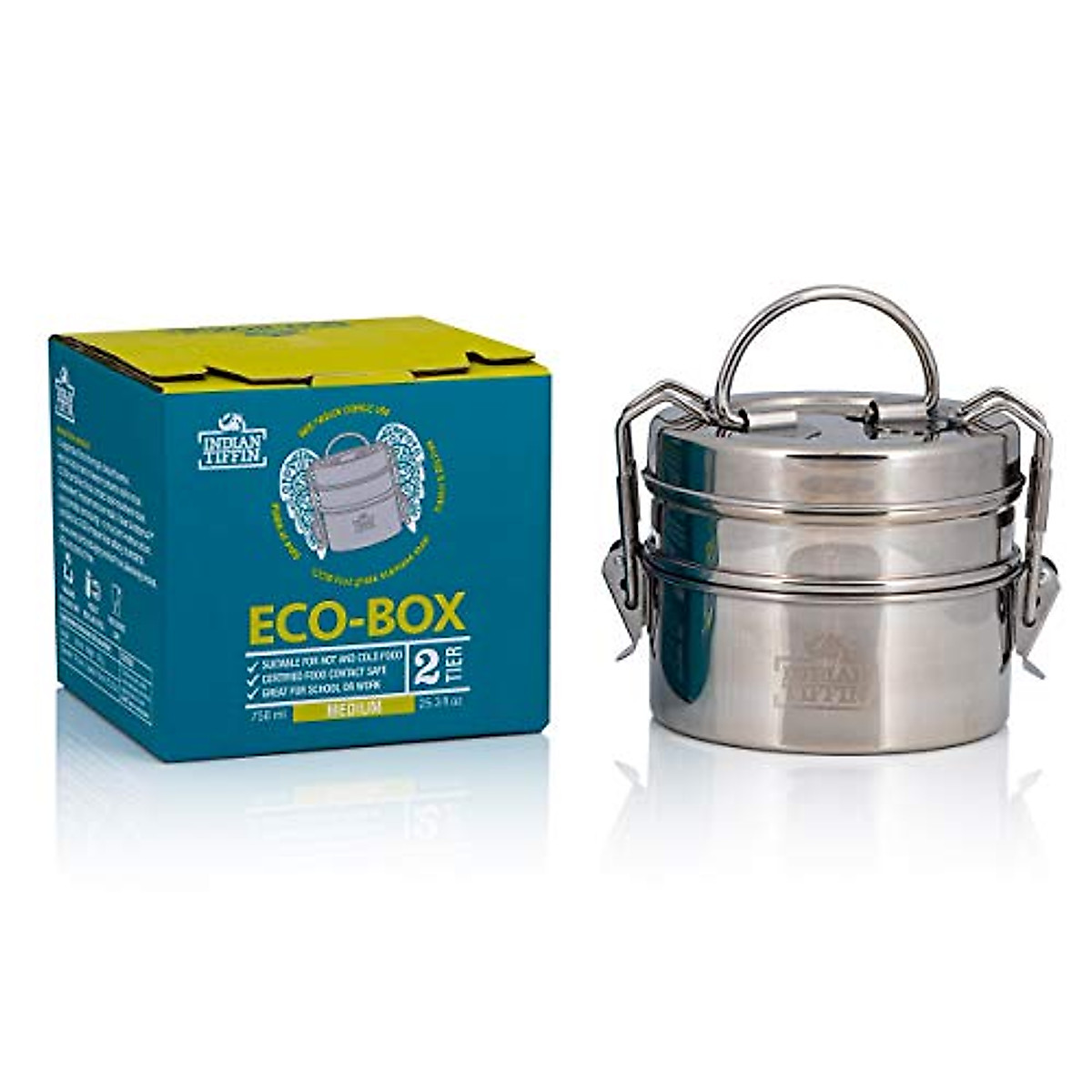 2 Tier Indian-Tiffin Stainless Steel Small Tiffin Lunch Box
