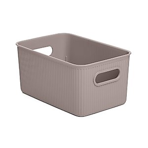 TATAY Baobab Multi-purpose Storage Basket Medium with 5 Litre Capacity, Taupe, 18.1 x 27.2 x 13