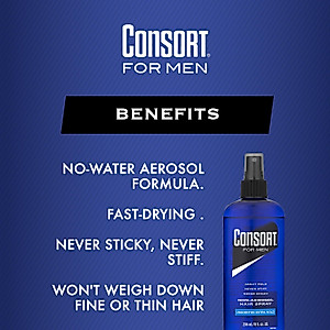 Consort Hair Spray 8 Ounce Unscented Extra Hold Pump Non-Aero (236ml) (3 Pack)