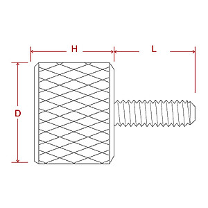 M4 Aluminium Knurled Thumb Screws Multicolor 20pcs (M4 x 6 mm, Black)