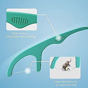 Dental Floss Picks, 2Travel Floss Cases 120 Counts Dental Flossers,Floss Sticks,Tooth Floss,Dental Sticks,Dental Picks Disposable,Teeth Flossers Picks (Pack of 2, 120)