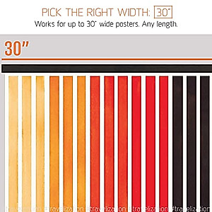 Black Magnetic Poster Hanger Frame 30" - Premium Quality Wood, Extra Strong Magnets, Quick & Easy Setup, Full Hanging Kit for Wall Art/Prints/Canvas/Photos/Pictures/Artwork/Scratch Map (30x24 30x48 30x20)