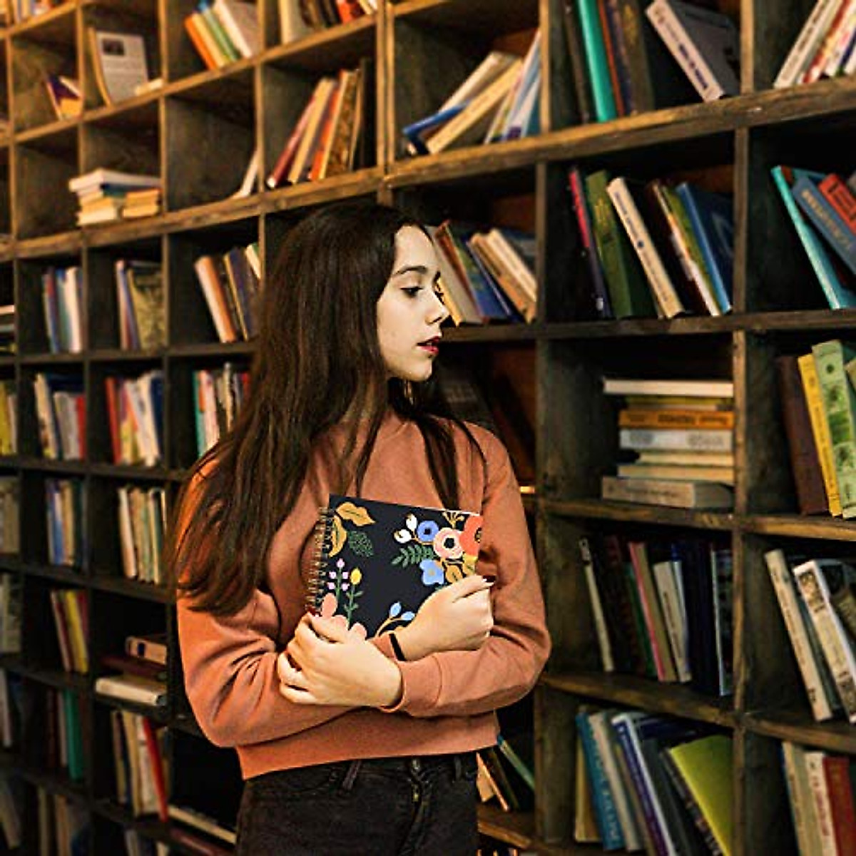 XYark Dot Grid Notebook Spiral, Flower A5 Dotted Bullet Grid Journals Bulk, 100GSM Thick Paper Travel Journal Set, Hard Cover, Wirebound Diary Planner, 75 Sheets per Book, 5.7x8.3 inch, 3 Pack