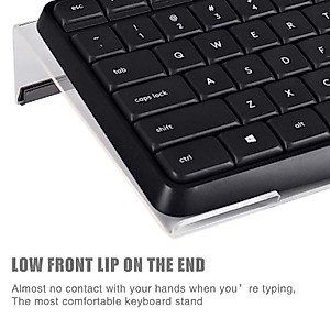 Refrze Computer Keyboard Stand PC Keyboard Stand,Titled Keyboard Stand,Clear Acrylic Keyboard Tray Holder for Easy Ergonomic Typing and Working at Home and Office Upgraded Version