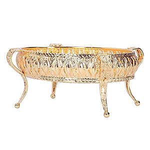 Fruit Tray, Food Dessert Storage Zinc Alloy Tray, Kitchens Food Tray Retro‑Style 8.4x6.4x4.2in for Daily Use Elegant Decorations