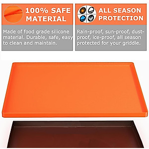 22 Inch Mat for Blackstone, 100% Food-Graded Silicone Griddle Cover with 2 Dishwashing Sponges