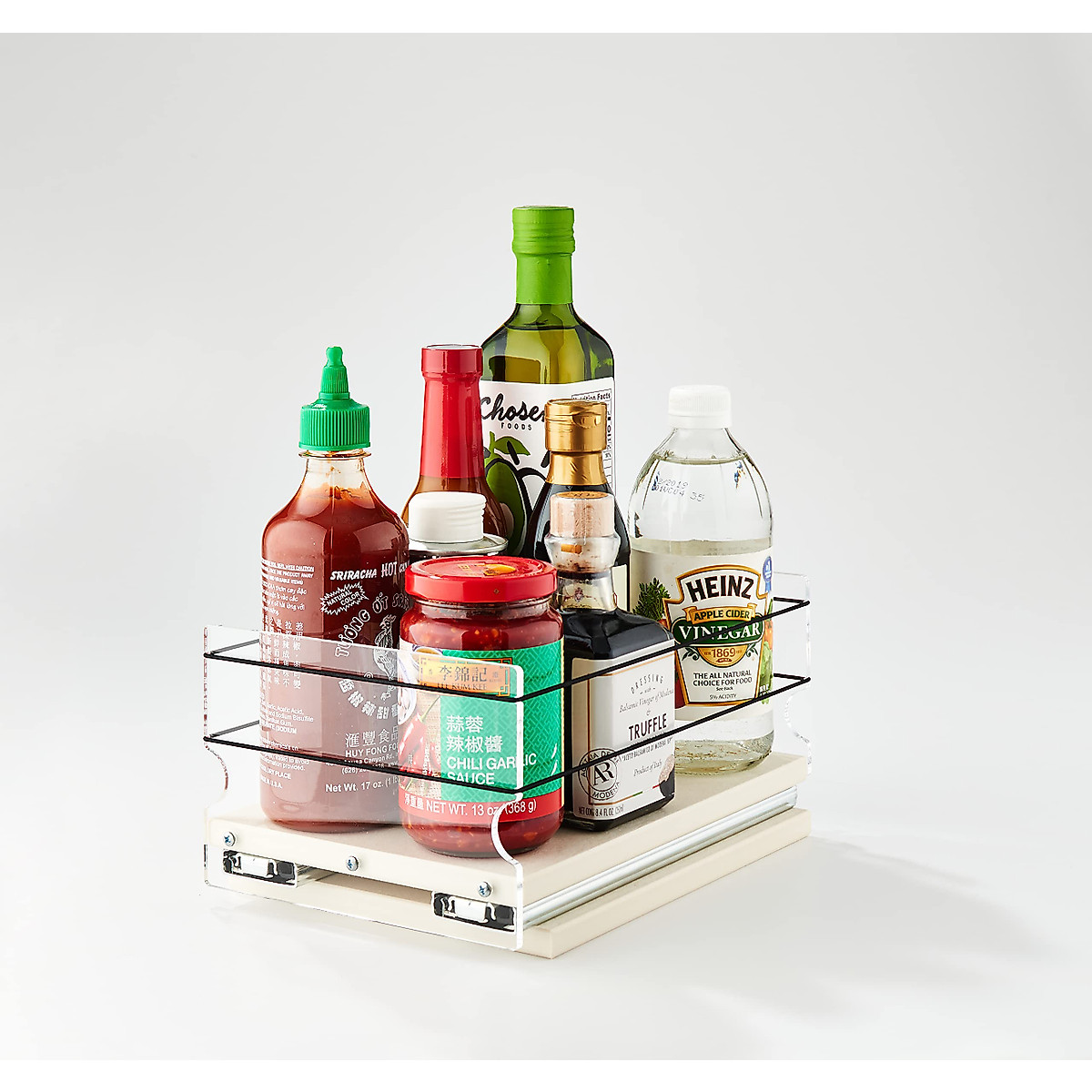 Vertical Spice - 6x1x11 DCP - Heavy Duty Storage Organizer Drawer for Cabinets and Pantries - Size: 6.9" Width x 5.0" Height x 10.6" Depth - Partially Assembled - MADE IN USA