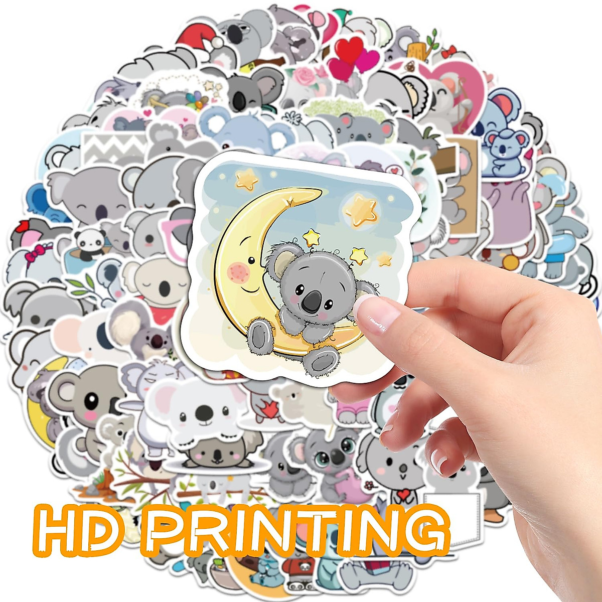Koala Stickers 100PCS Cute Animal Stickers Waterproof Vinyl Decals for Water Bottles Bicycle Laptop Computer Luggage Kids Teens Boys Girls Koala Bear Gifts