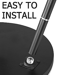 KINNARY Tall Plant Stand, Mid Century Wood Indoor Plant Stand Black Plant Table for Flower Pots, Metal Plant Holder, Modern Home Decor Small Round Side End Table (11.8"x20")