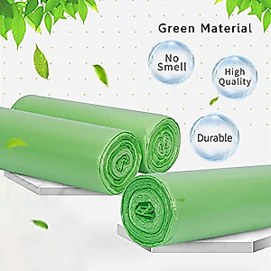 Toplive Trash Bag ,8 Gallon 60 Count Garbage Bag Biodegradable Compostable 1.5 Mil Thickness Trash Bags Wastebasket Bin Liners for Home Bathroom Bedroom Kitchen Office Trash Can(3 Rolls)