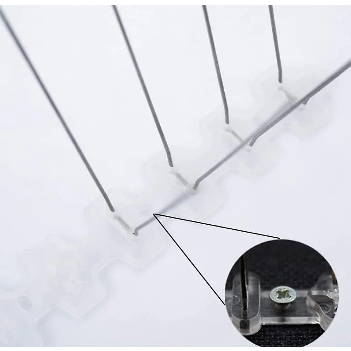 Bainser 10.8 Feet Stainless Steel Bird Spikes, 10 Pack Flexible Bird Repellent Spikes for Pigeons and Other Small Birds, Spikes Fence Kit for Garden/Balkon