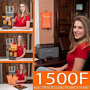 Supa Ant Emergency Fire Blanket for Home and Kitchen - 4 Pack 1500F High Visibility (Glow in The Dark) Smother Kitchen Fire Blanket - CE Certified Hero Fire Blankets Emergency for Home (40in)