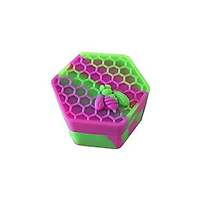 Gentcy 26ml 1pcs Purple Hexagon Silicone Container Jar New Honeybee Silicone Jar Box