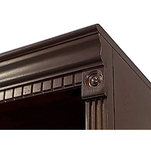 Martin Furniture Huntington Club 84'' Wood Bookcase, Storage Cabinet, Office Shelves, Cherry, Brown (HCR3684/D)