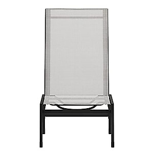 Flash Furniture Brazos Adjustable Chaise Lounge Chair, Outdoor Five-Position Recliner, All Weather, Black/Gray