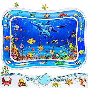 Tummy Time Water Mat Sensory Toys, Gifts for Baby, Baby Activity Center Stimulation 3 to 12 Months Baby Growth, Baby Water Play Mat for Infants and Toddlers