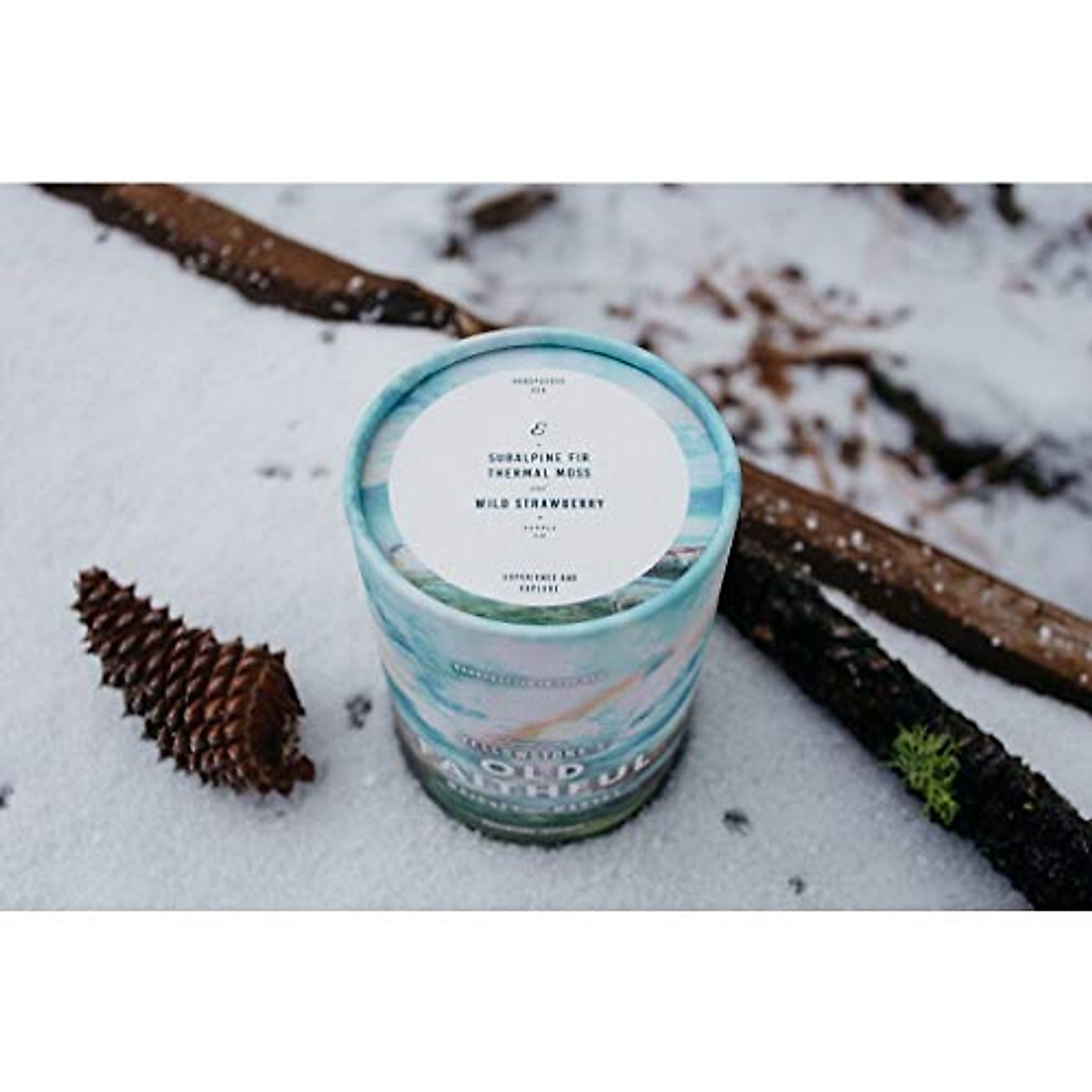 Ethics Supply Co. Old Faithful Candle | 12 oz | Wild Strawberry, Subalpine Fir, Lodgepole Pine | Infused with Essential Oils & A Premium Grade of Aromatic Oils | 60 Hour Burn Time