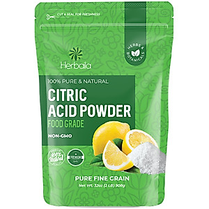 Citric Acid Powder, 2 lb. Citric Acid for Bath Bombs, Citric Acid Food Grade, Non GMO Citric Acid Bulk, Food Grade Citric Acid Powder Cleaning, Citric Acid for Cheese Making and Canning. 2 Pounds.