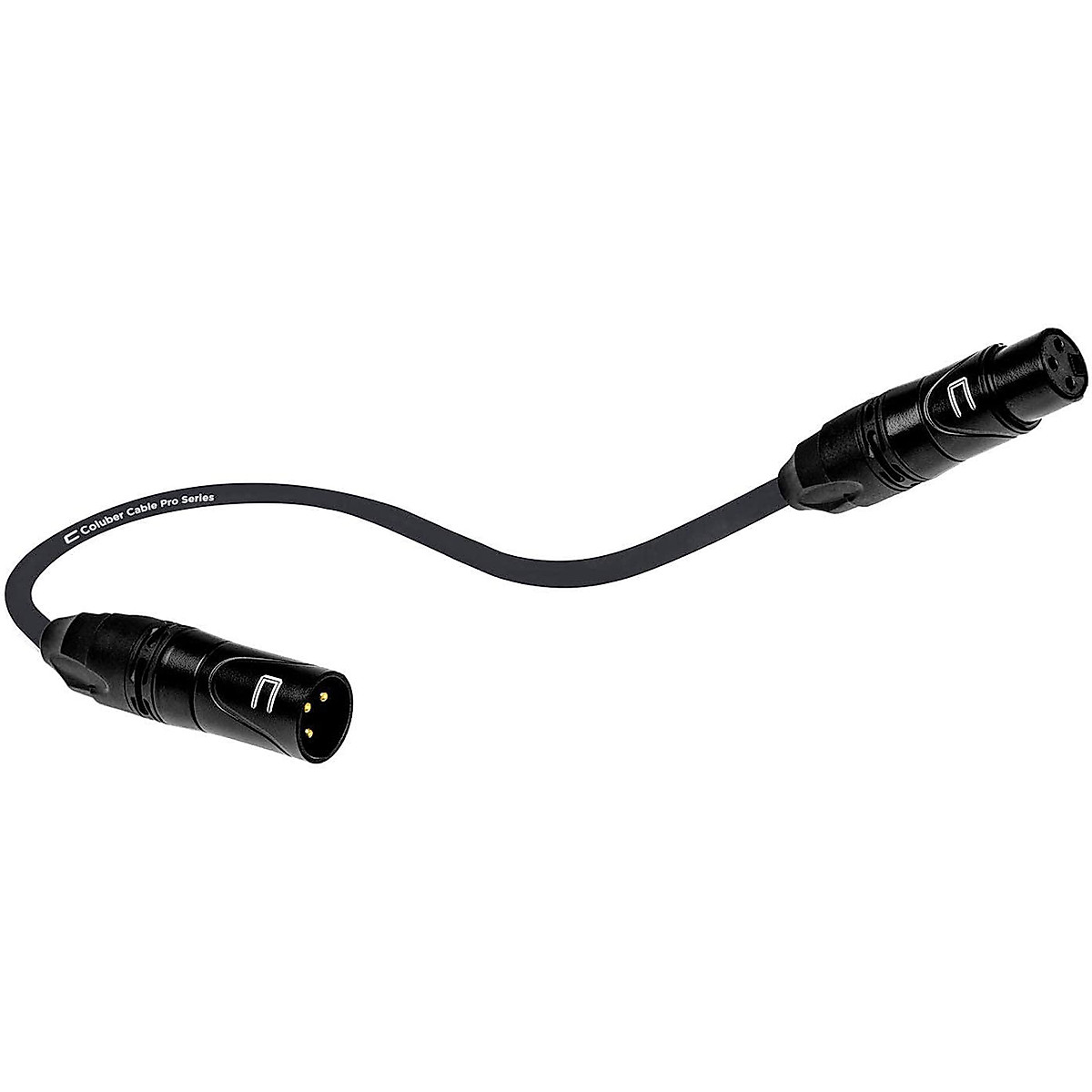 Balanced XLR Cable Male to Female - 0.5 Feet (6 inches) Black - Pro 3-Pin Microphone Cable Connector for Powered Speakers, Audio Interface or Mixer for Live Performance & Recording